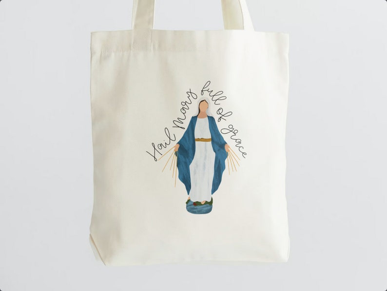 Hail Mary Catholic Graphic: Virgin Mary Sticker (PNG, PDF) - Etsy