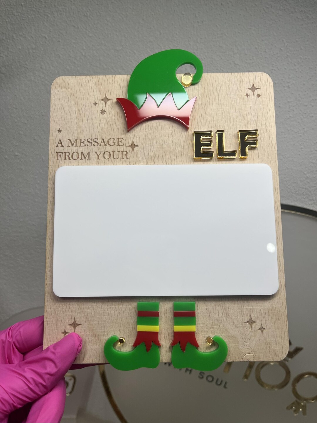 Elf Message Board Editable Note Writing Surface Kids Xmas Prop Elf - Etsy
