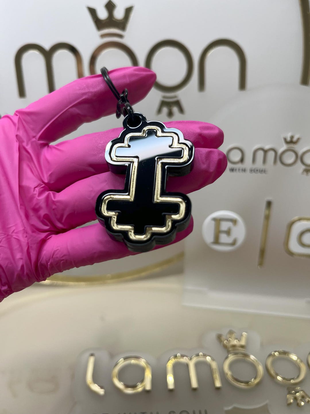 Dumbbell Keychain Svg NFC Keychain File Digital Download Laser Cut File ...