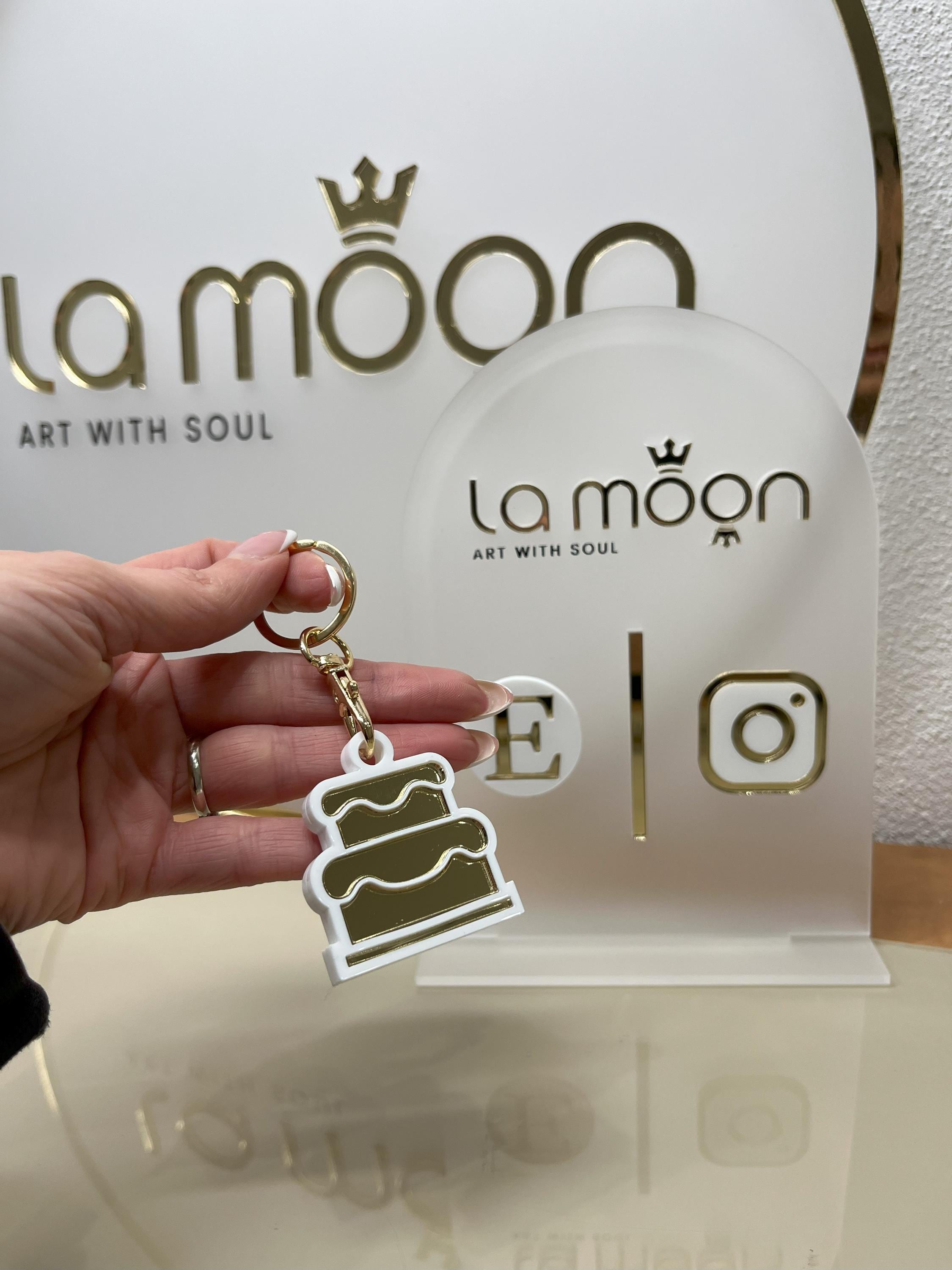 Cake Acrylic Keychain Gateau NFC Keychain Cake Acrylic Mirror Keychain ...