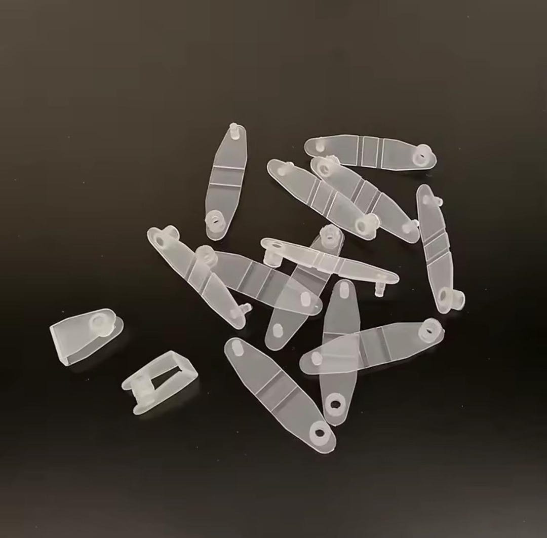50 Psc Clear Keychain Connector Snap Key Ring Clip Mini Plastic Clips ...