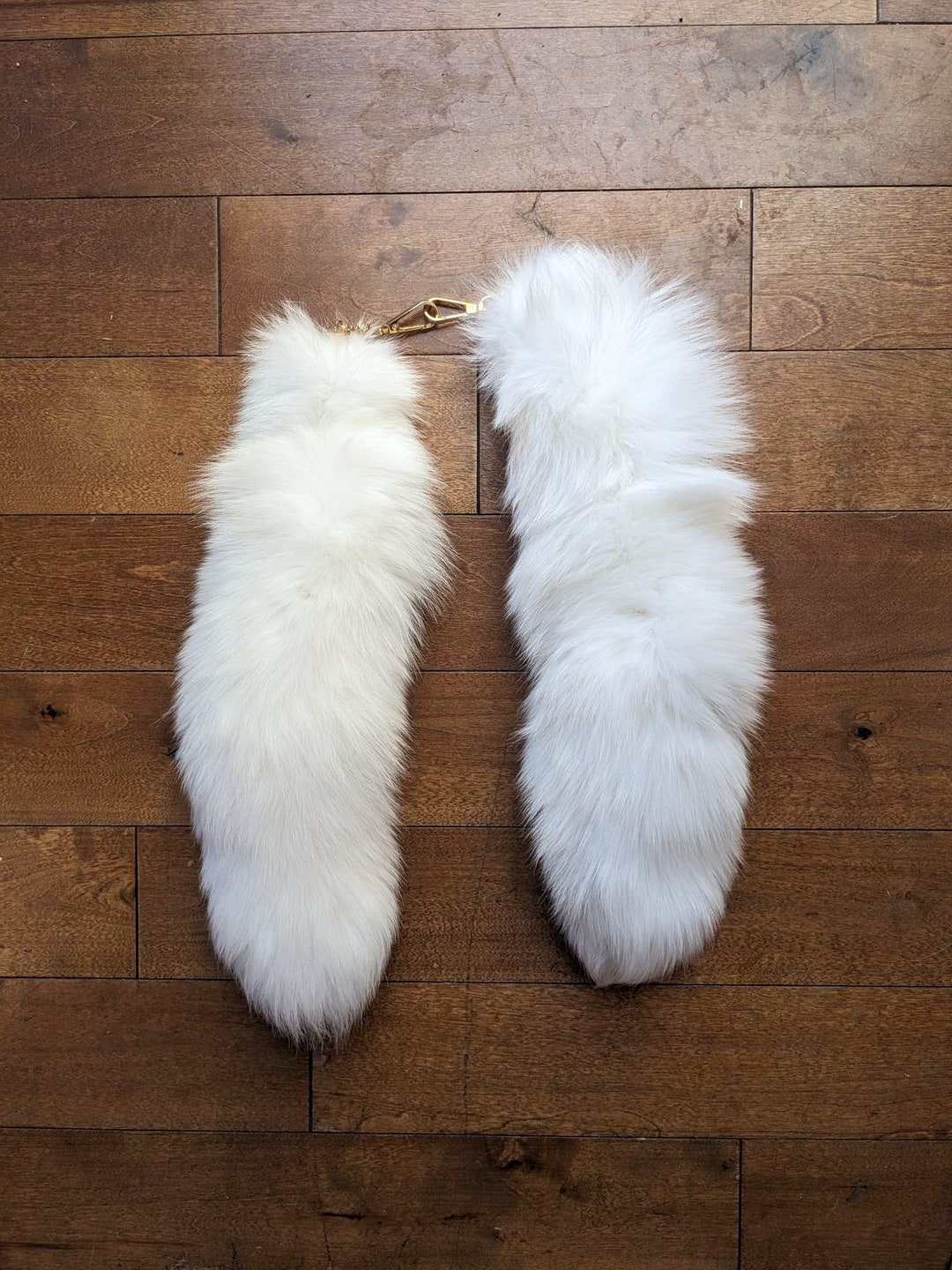 Pure White Arctic Fox Tail - Etsy