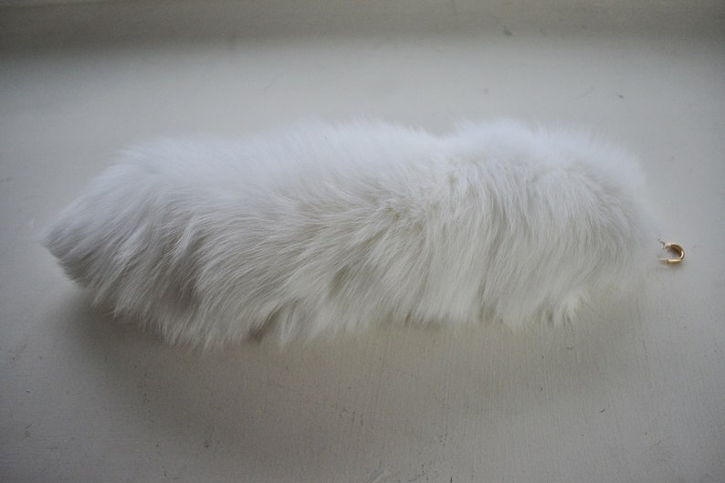Pure White Arctic Fox Tail - Etsy