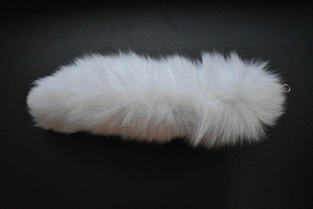 Pure White Arctic Fox Tail - Etsy