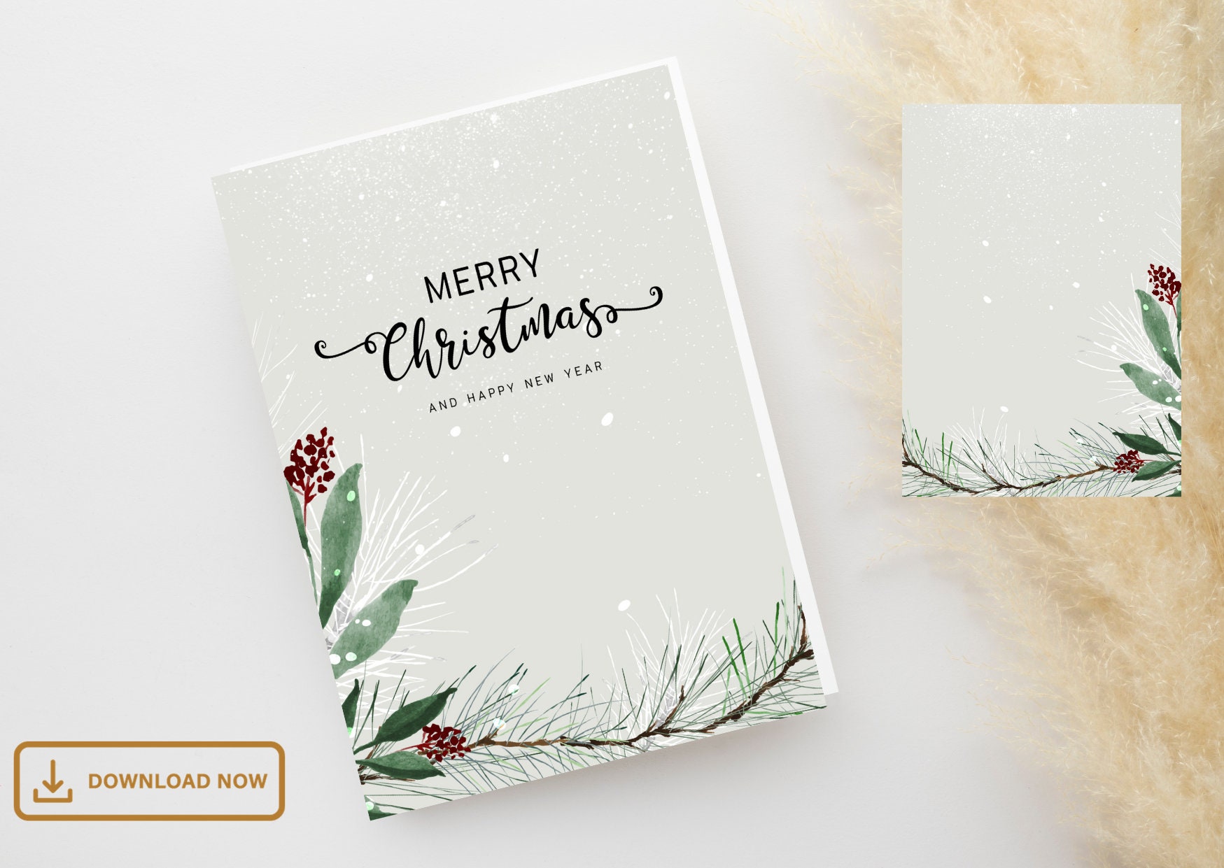 Digital Christmas Card, Printable Card, Digital Christmas, Digital Card ...