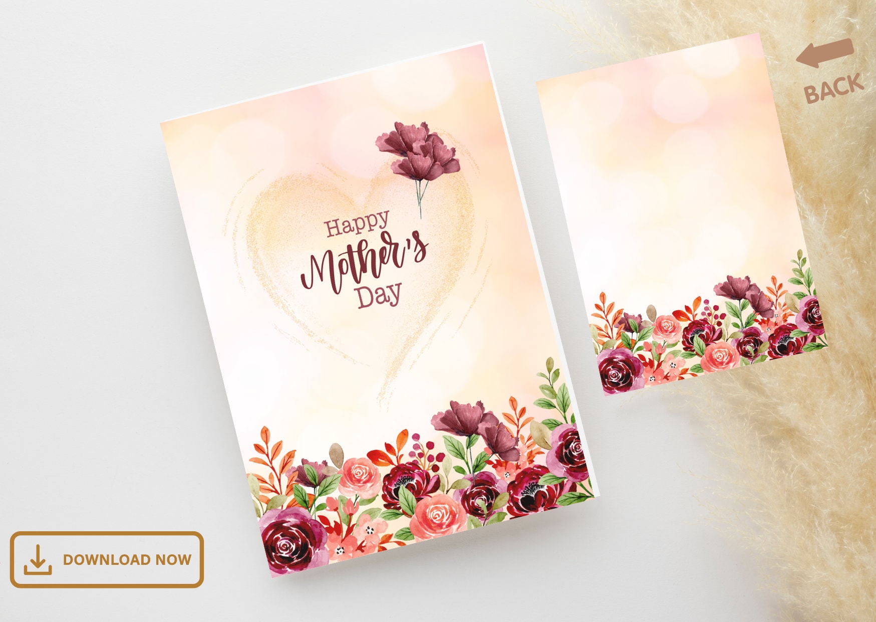 Printable Mothers Day Card - Flowers - Etsy