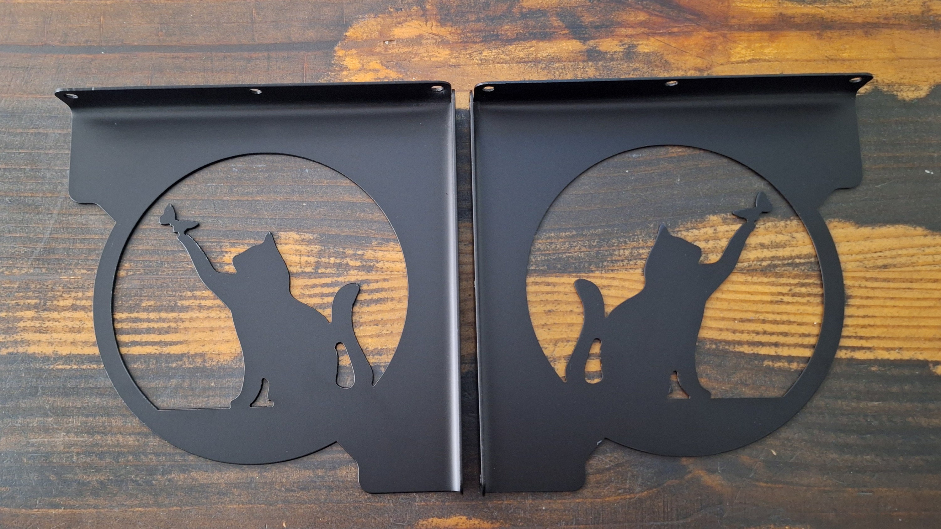 Cat and Butterfly Metal Shelf Brackets: Decorative Display Shelving - Etsy