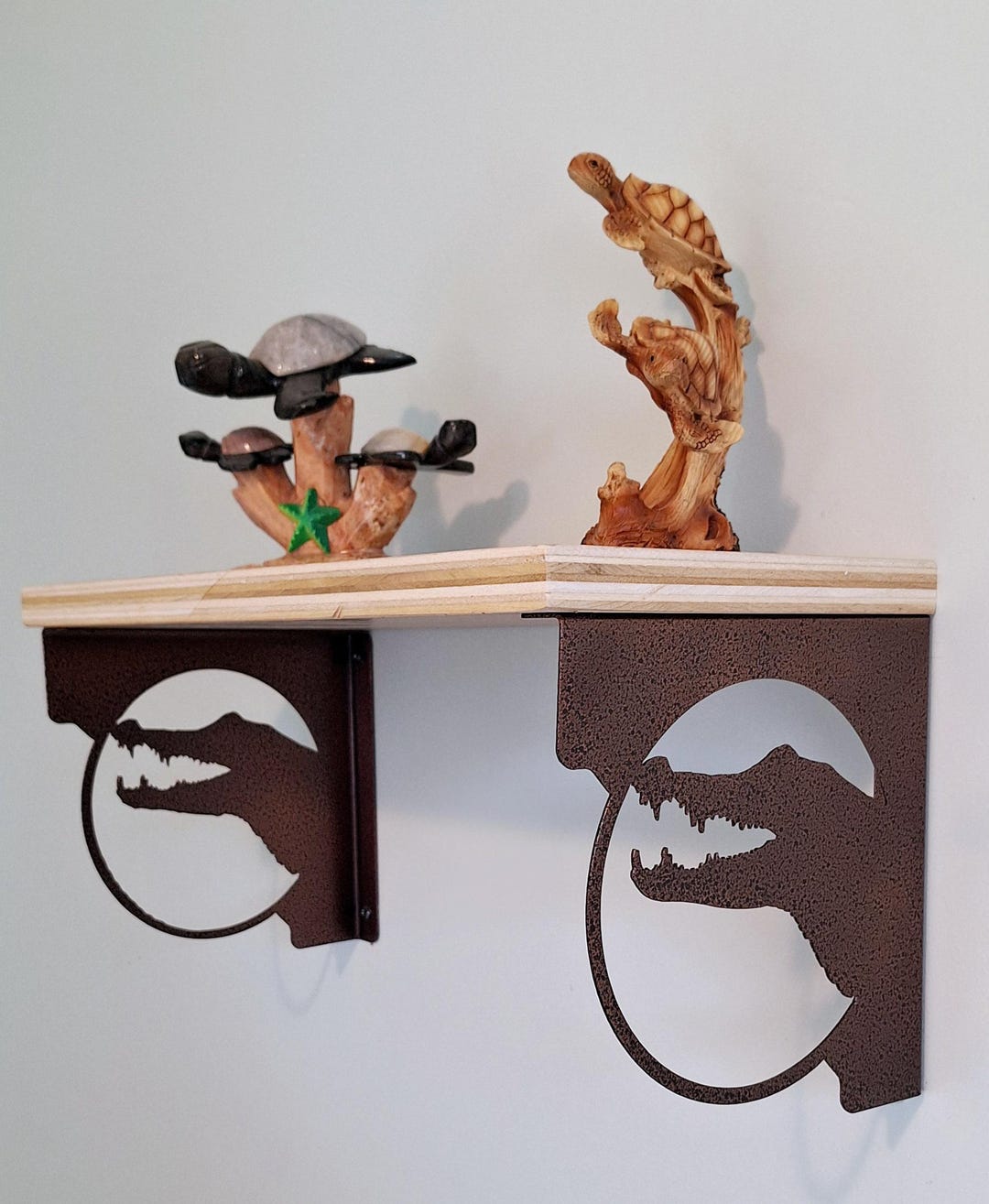 Crocodile Shelf Brackets: Wild Animal Metal Corner Decor - Etsy
