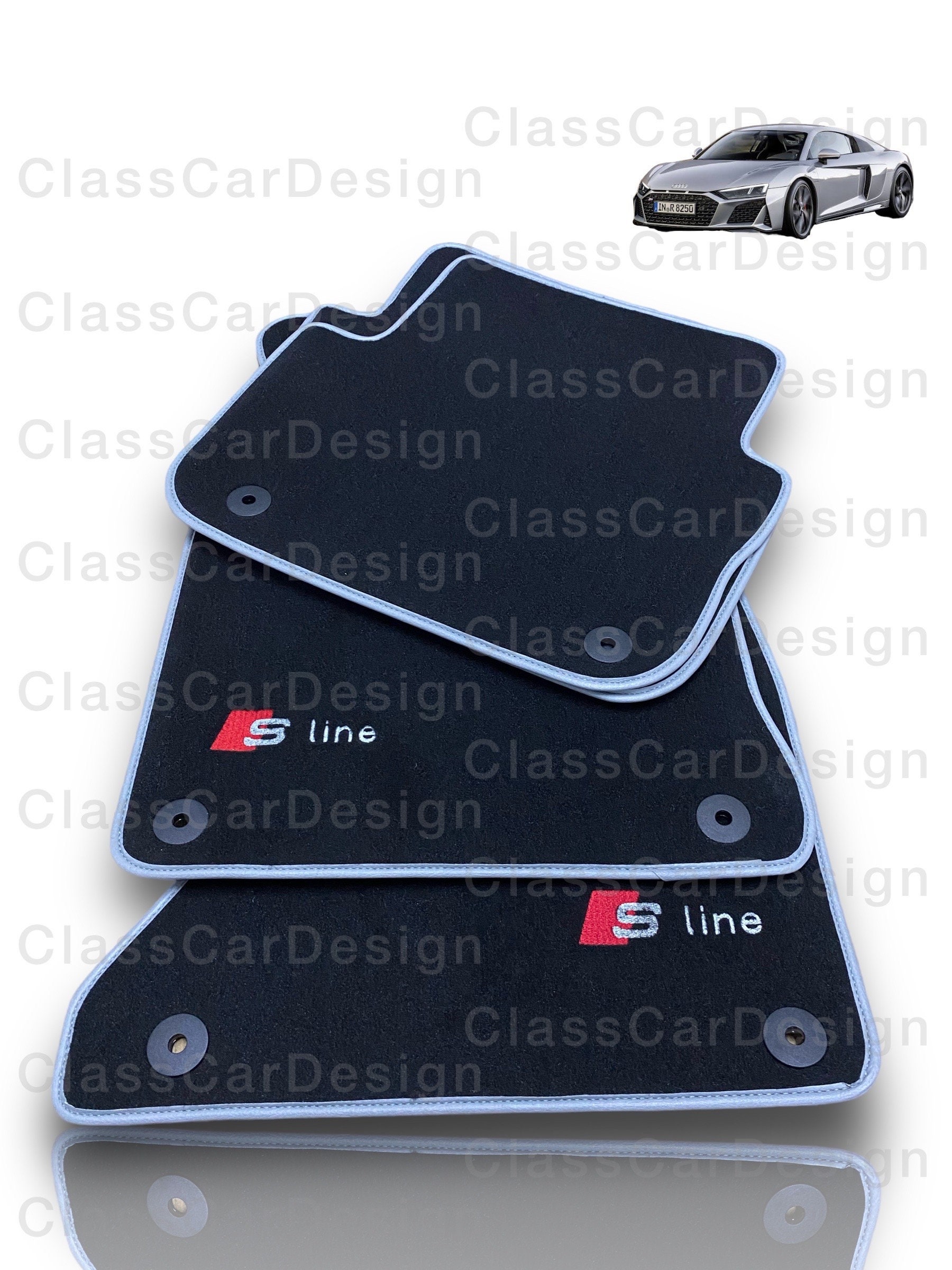 Luxury Car Carpet Velour Floor Mats for Audi A1-A3-A4-A5-A6-A7-A8-S-RS ...