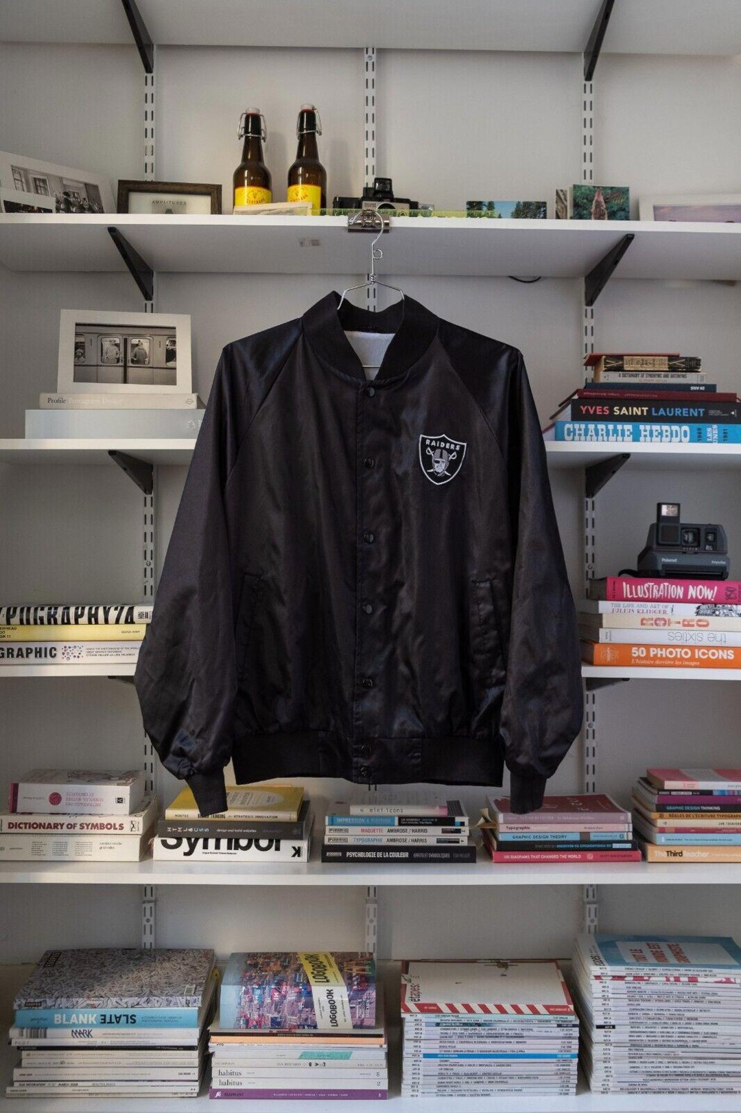 80s NFL Oakland Raiders Satin Black Jacket - Etsy