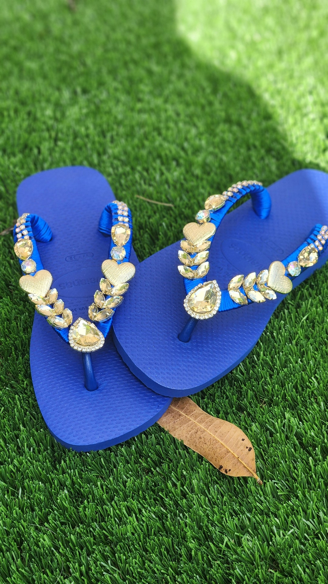 Royal Blue Flip Flops - Etsy