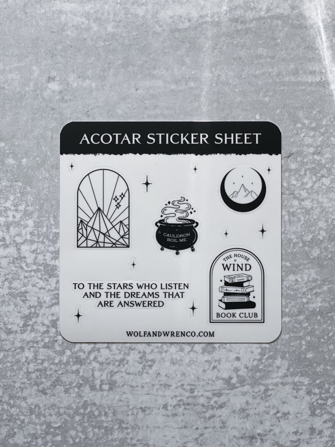 Mini ACOTAR Sticker Sheet, Reading Journal, Kindle Sticker, Bookish ...