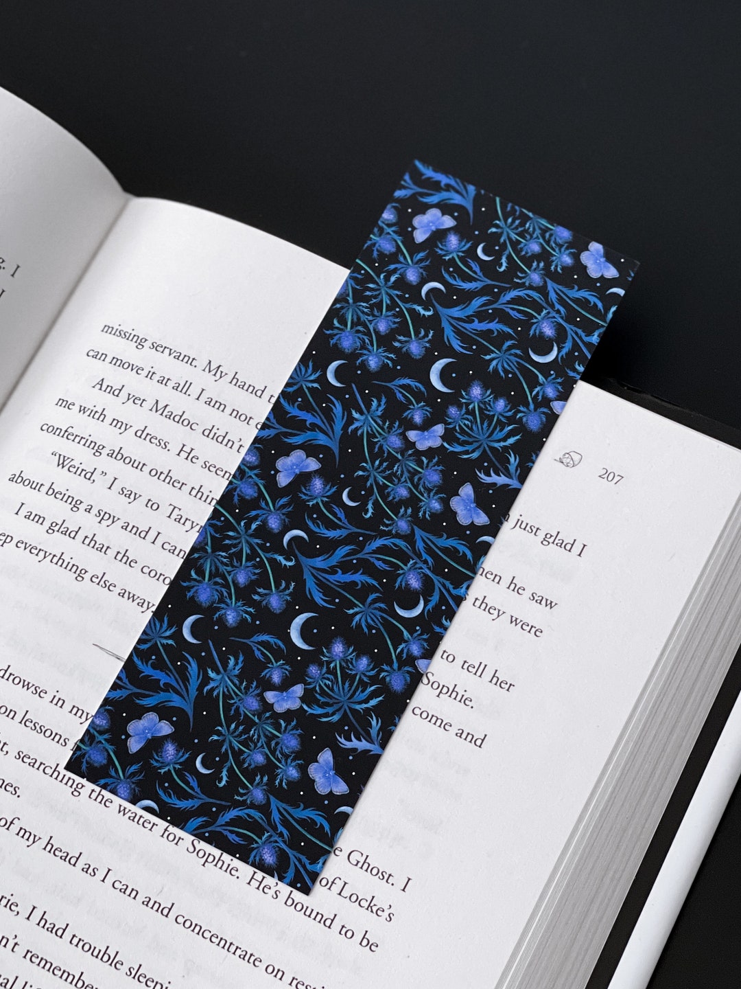 Midnight Blue Butterfly Soft Matte Bookmark, Book Accessory, Romantasy ...