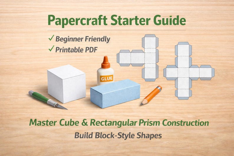 Papercraft Basics – Cube & Rectangular Prism Construction Guide ...