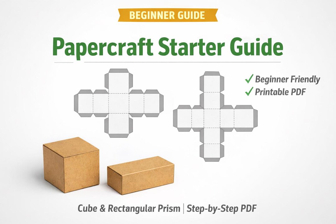 Papercraft Basics – Cube & Rectangular Prism Construction Guide ...
