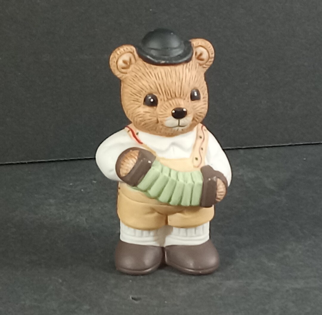 Germany Homco Bear Playing an Accordion 1406 Part of the International ...