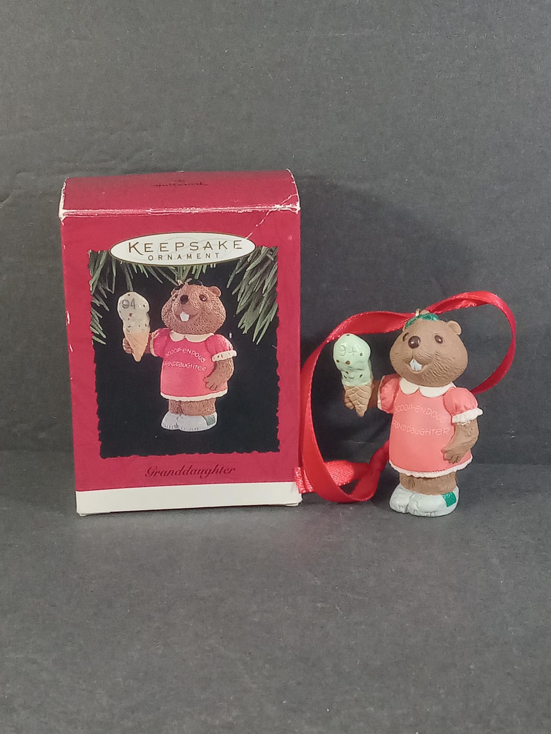 Hallmark Beaver Holding an Ice Cream Cone Christmas Ornament - Etsy