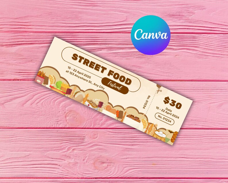 Instant Download Digital Product Ticket Printable Event Pass Print-at ...