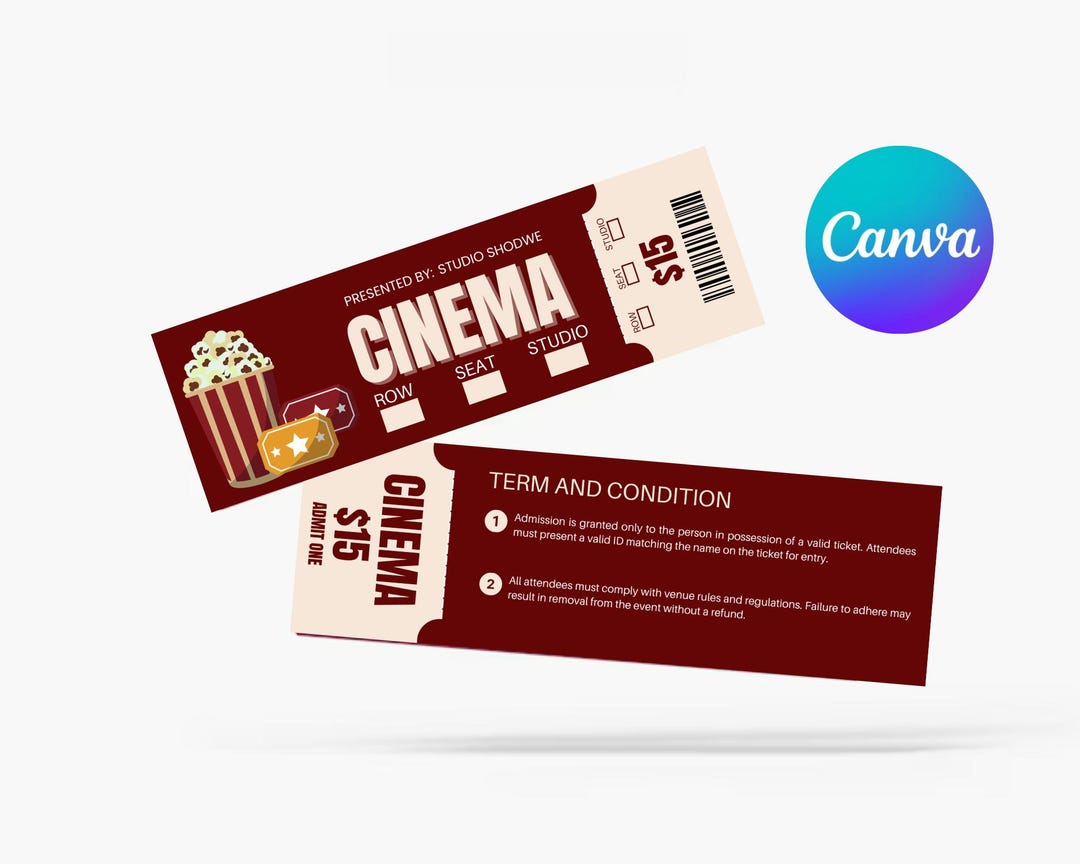 Instant Download Digital Product Ticket Printable Event Pass Print-at ...