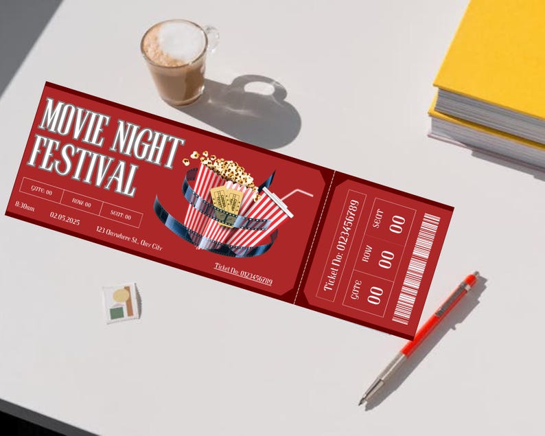 Instant Download Digital Product Ticket Printable Event Pass Print-at ...