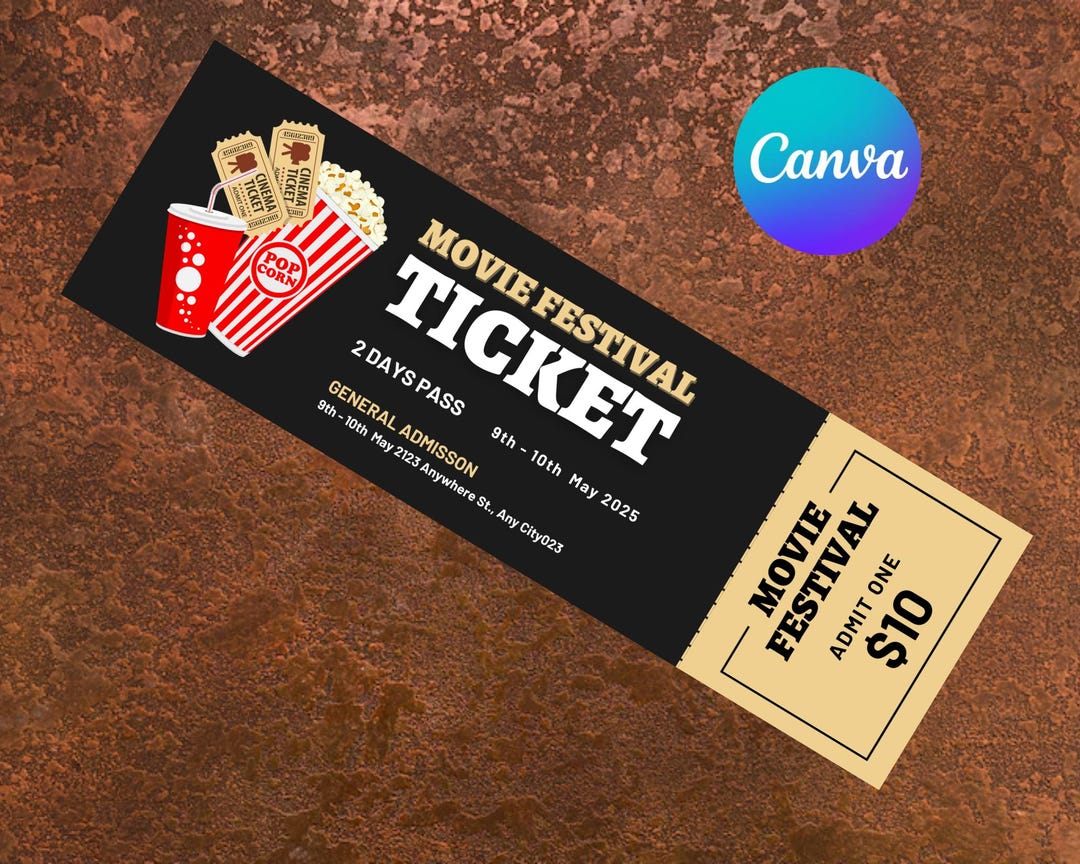 Instant Download Digital Product Ticket Printable Event Pass Print-at ...