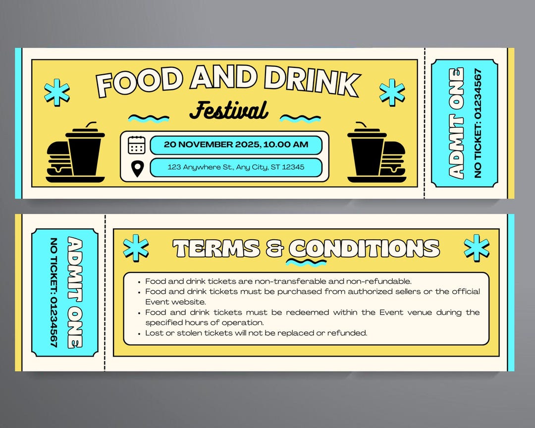 Instant Download Digital Product Ticket Printable Event Pass Print-at ...