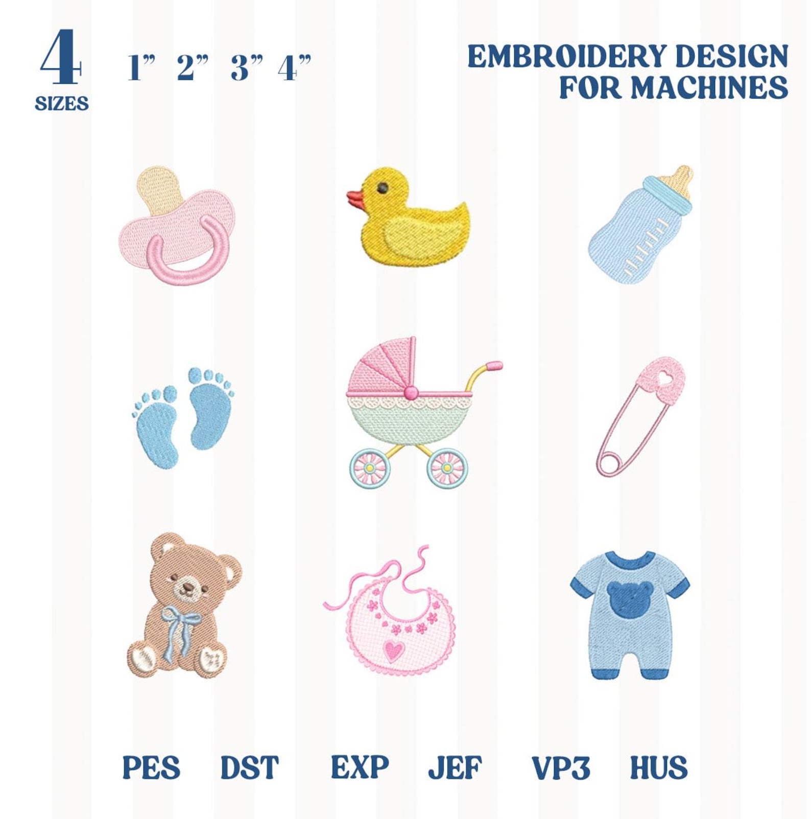 Mini Baby Embroidery Designs, Baby Shower, Boy, Girl Machine Embroidery ...