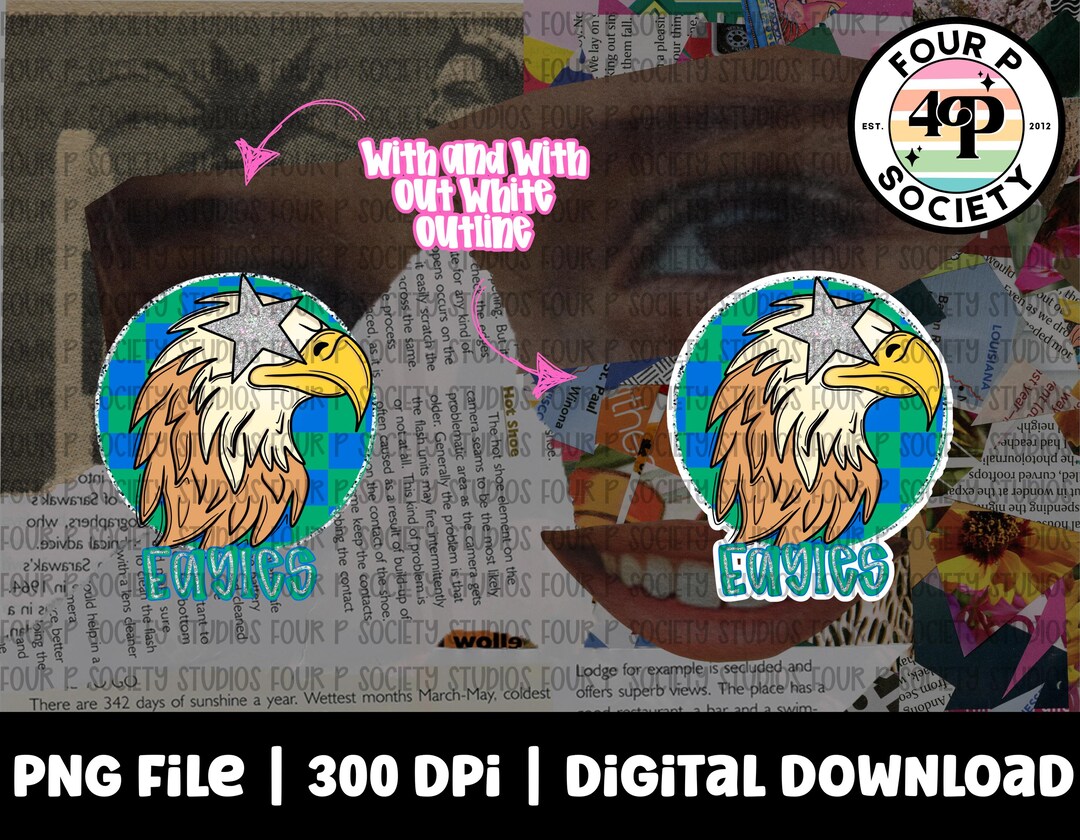 Eagles Mascot PNG | Trendy Groovy Design (digital Download) - Etsy