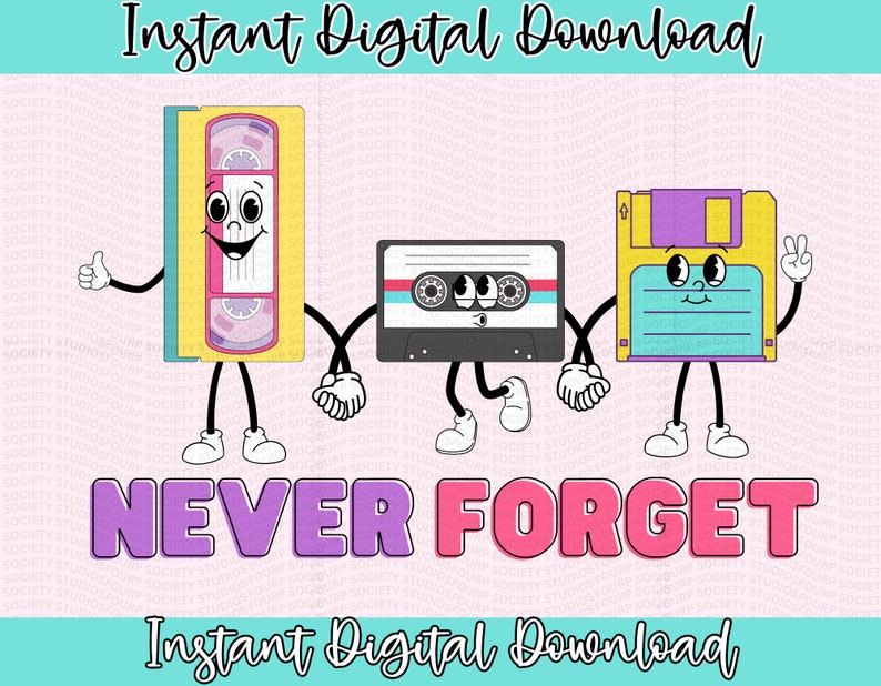 Retro PNG, Vintage PNG, Remember When PNG, Vhs, Floppy Disc, Tape, Musc ...