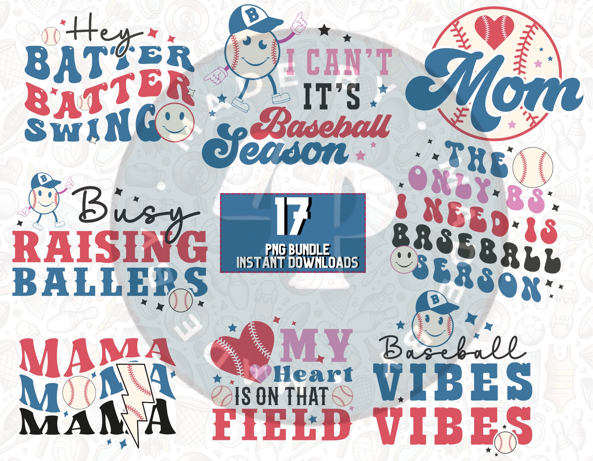 Baseball SVG Bundle, Retro Designs Retro Baseball Sublimation Design ...