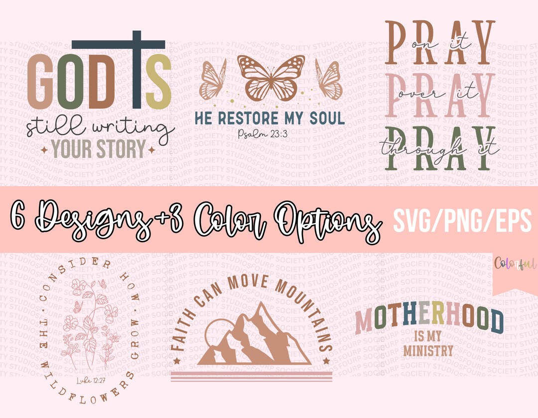 Christian Bundle PNG SVG, EPS, Religious Bundle, Worship Bundle, Pray ...