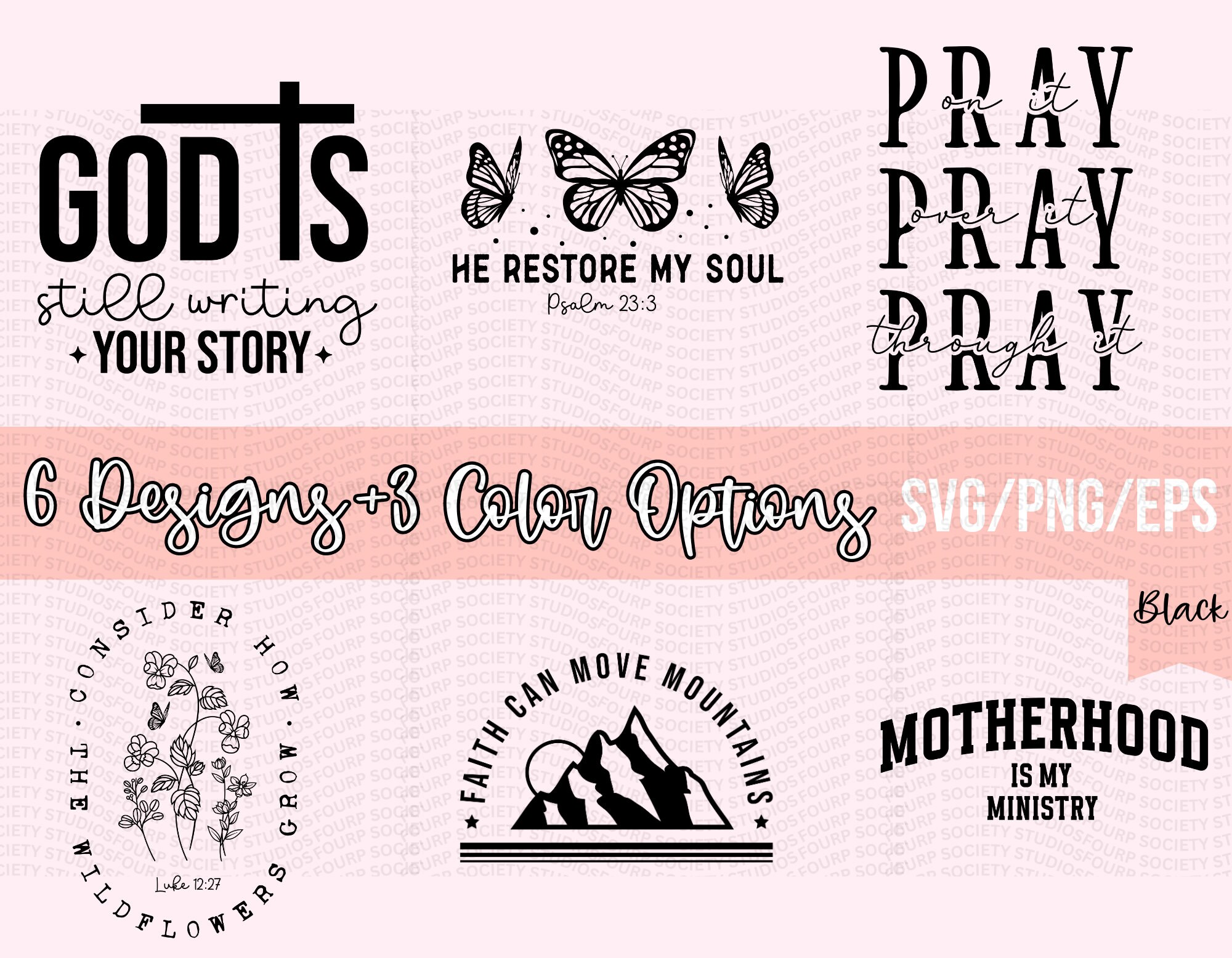 Christian Bundle PNG SVG, EPS, Religious Bundle, Worship Bundle, Pray ...
