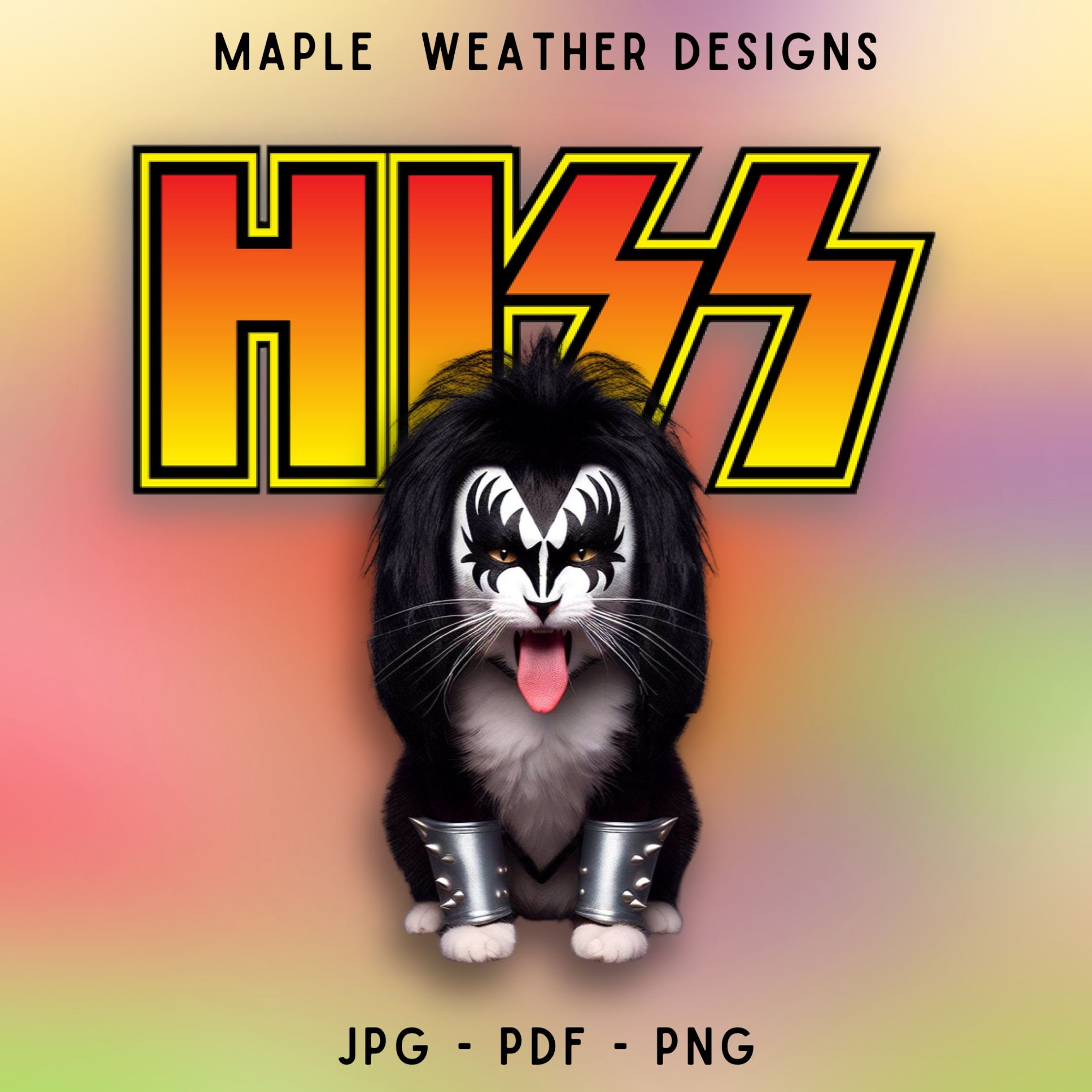 HISS Cat Png Kiss Band Parody Png Gene Simmons is Rock Royalty Png Kiss ...