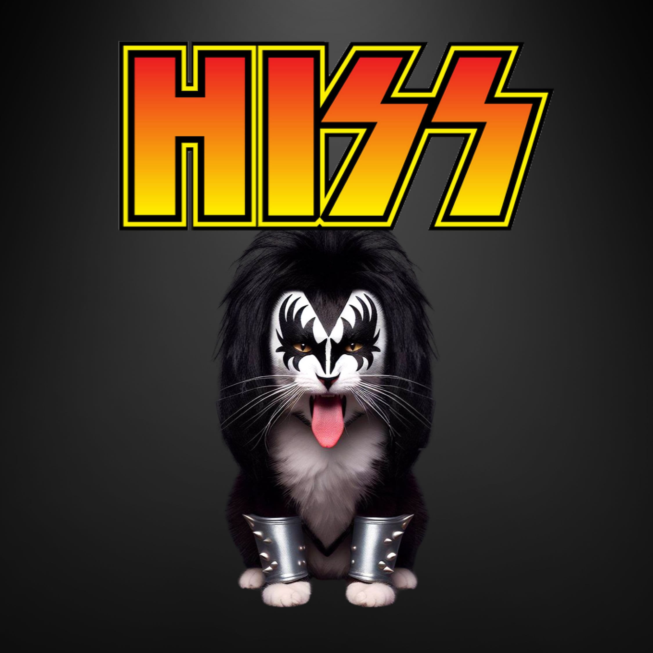 HISS Cat Png Kiss Band Parody Png Gene Simmons is Rock Royalty Png Kiss Shirt Png the Demon Png ...