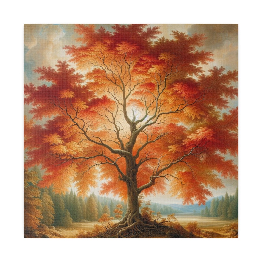 Maple Tree, Matte Canvas Inspired by the Unique Style of Raphael Maple ...