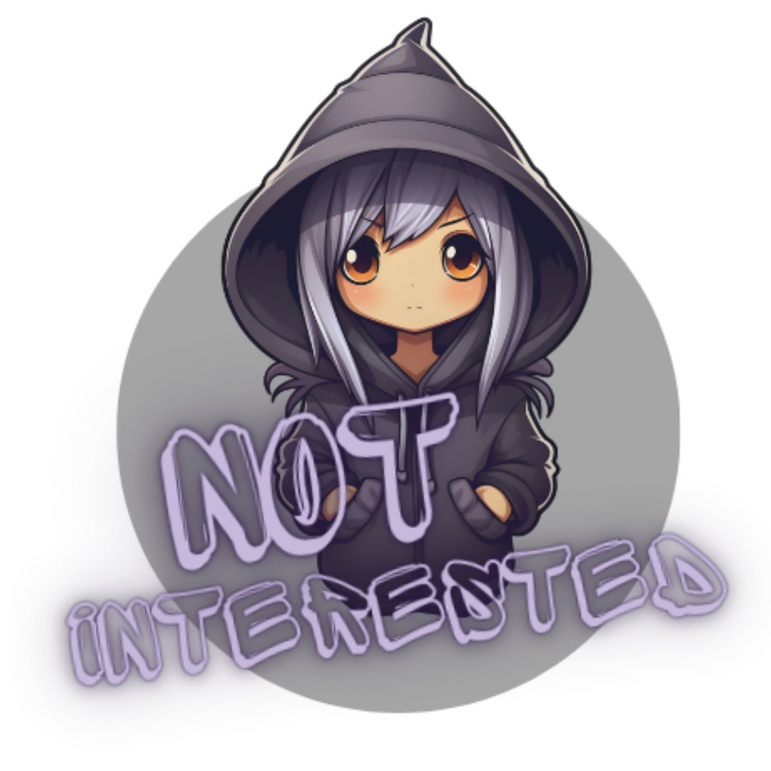 NOT INTERESTED GIRL - Etsy