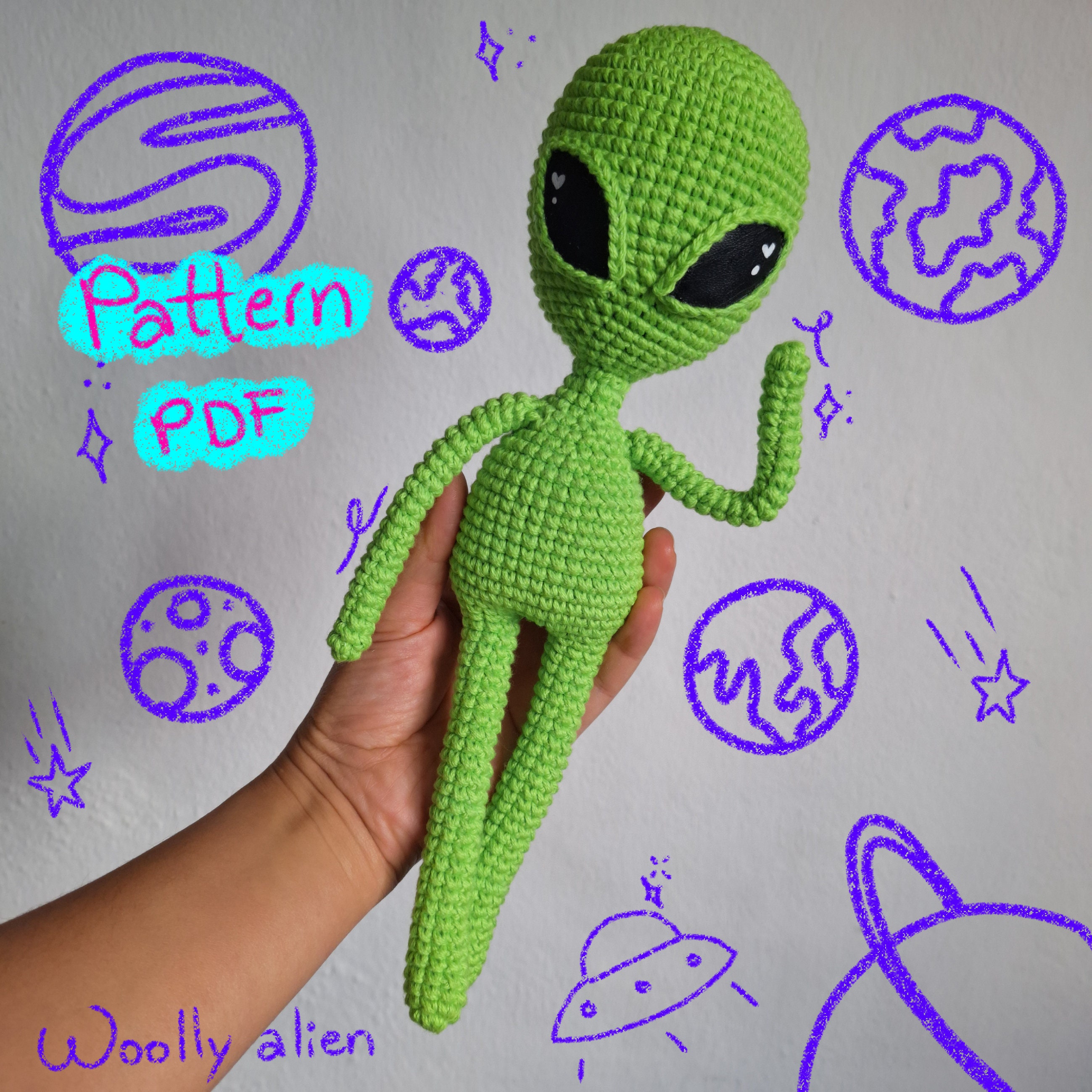 Pattern Alien Amigurumi Crochet English Version - Etsy
