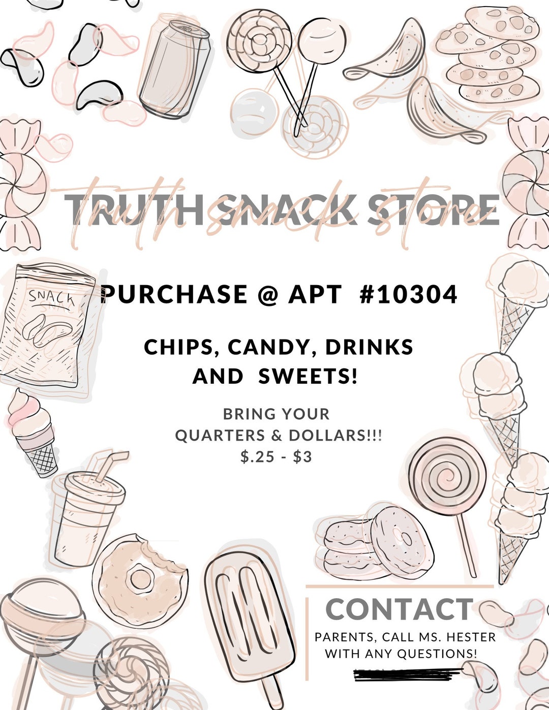 Custom Candy Store Flyer - Etsy