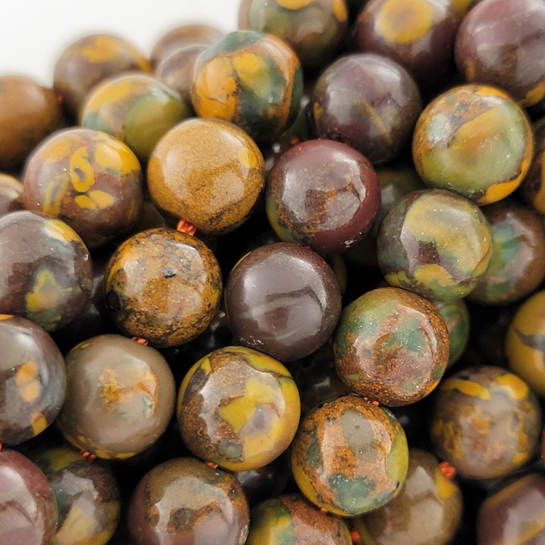 Nuwa Stone Beads Nvwa Stone Beads Jade Gemstone Natural Smooth Round ...