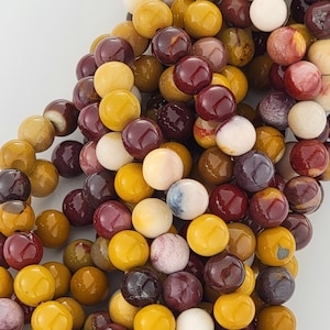 Australian Mookaite Beads Natural Smooth Round Gemstone 4mm 6mm 8mm ...