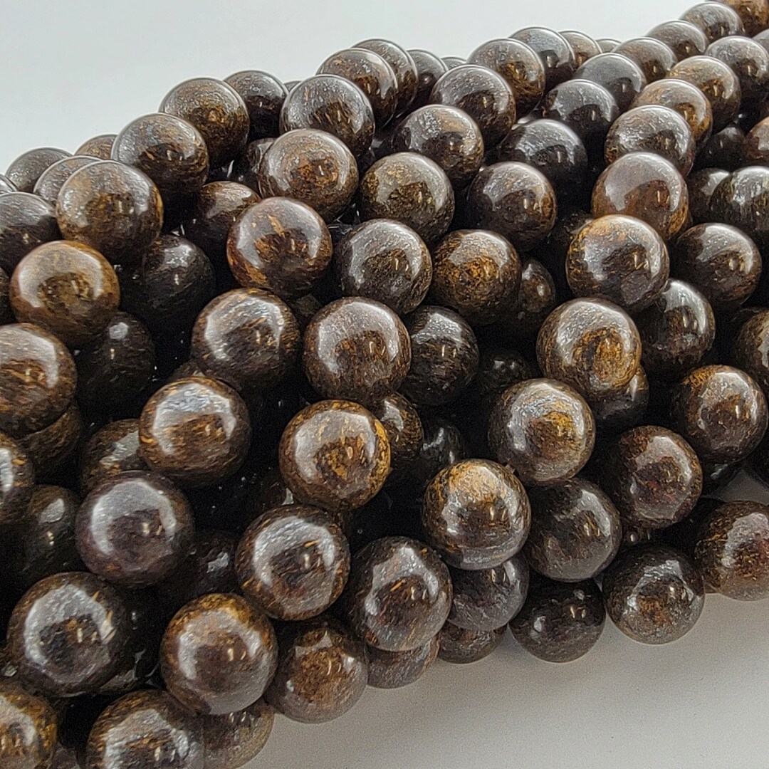 Bronzite Beads Bronze Gemstone Beads Natural Smooth Round Beads 4mm 6mm ...