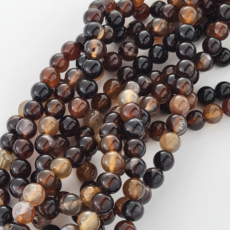 Dark Brown Beads - Etsy
