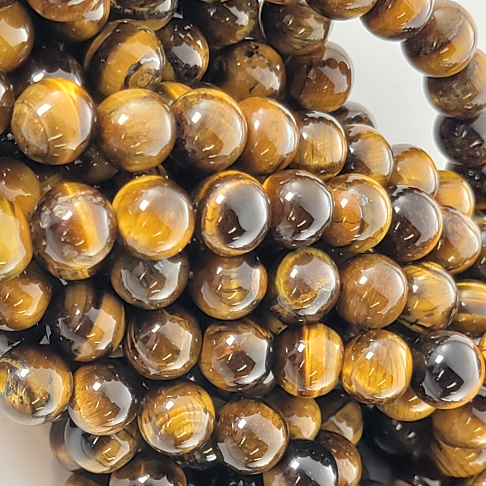 Tiger's Eye Beads, Natural Smooth Round Gemstone (6mm 8mm 10mm) - Etsy