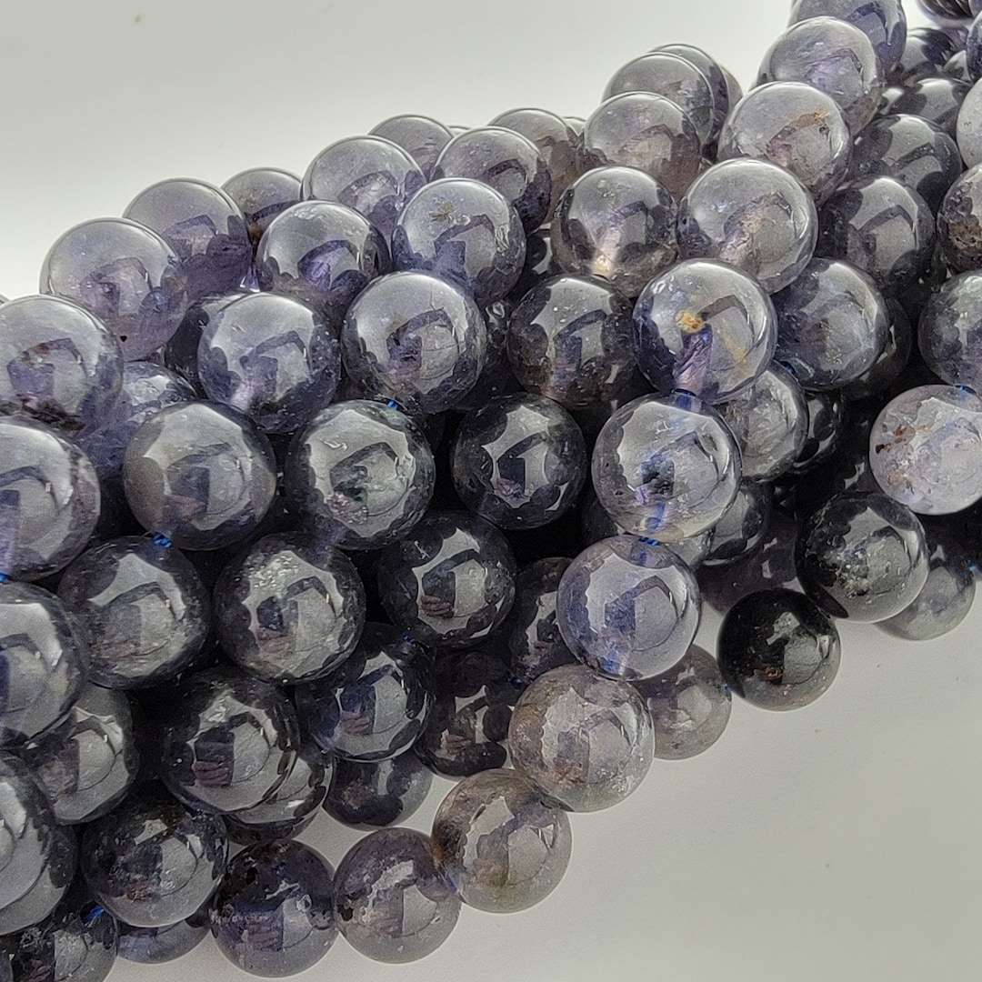 Iolite Beads Cordierite Beads Gorgeous Genuine Blue Gemstone Purple ...