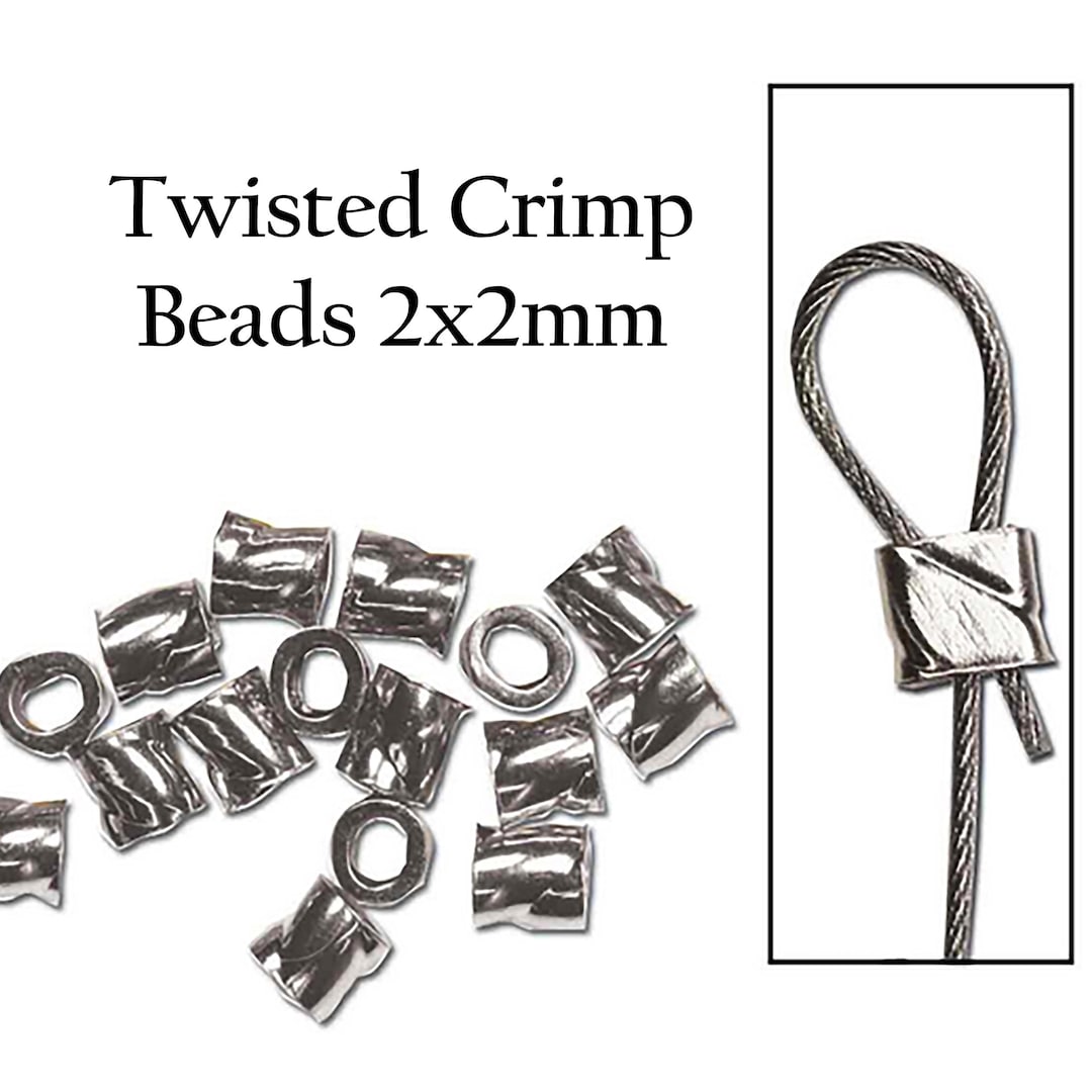 Twisted Crimp Beads 2x2mm - 925 Sterling Silver - 25 Pcs - Etsy