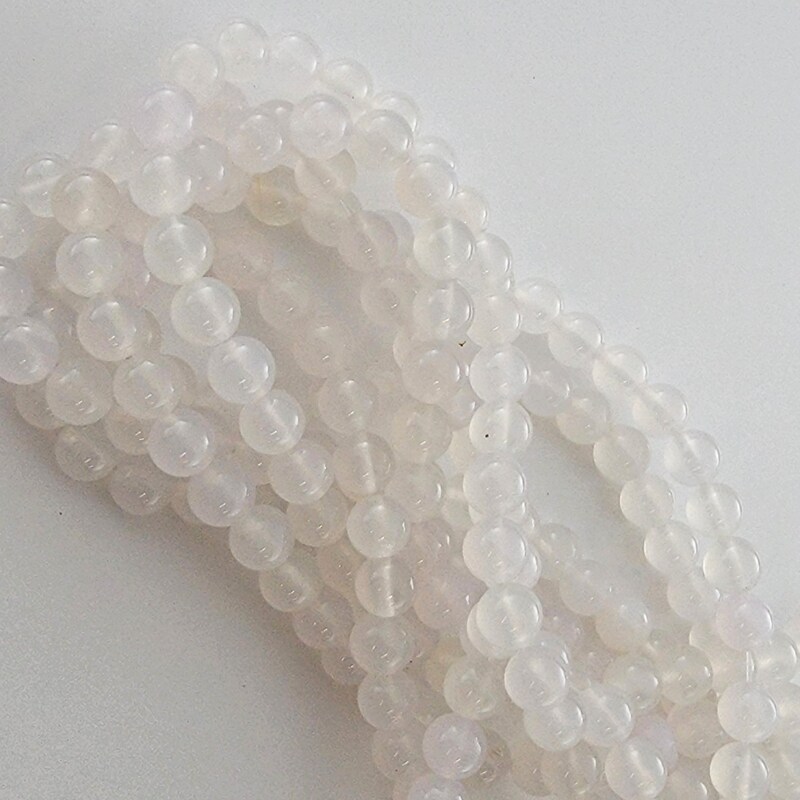 White Agate Beads - Etsy