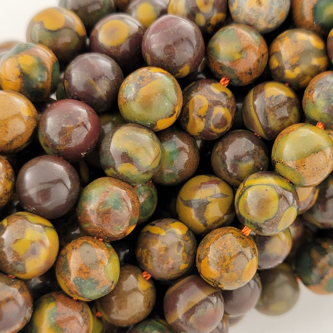 Nuwa Stone Beads Nvwa Stone Beads Jade Gemstone Natural Smooth Round ...