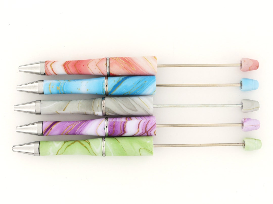 Marble Print Beadable Pens, DIY Craft Party Favors - Etsy
