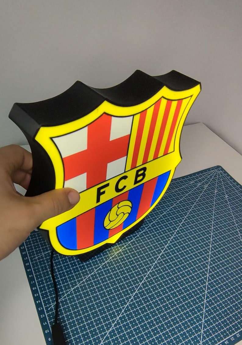 FC Barcelona 3d-printed LED Lamp – Custom Barça Night Light, Football ...