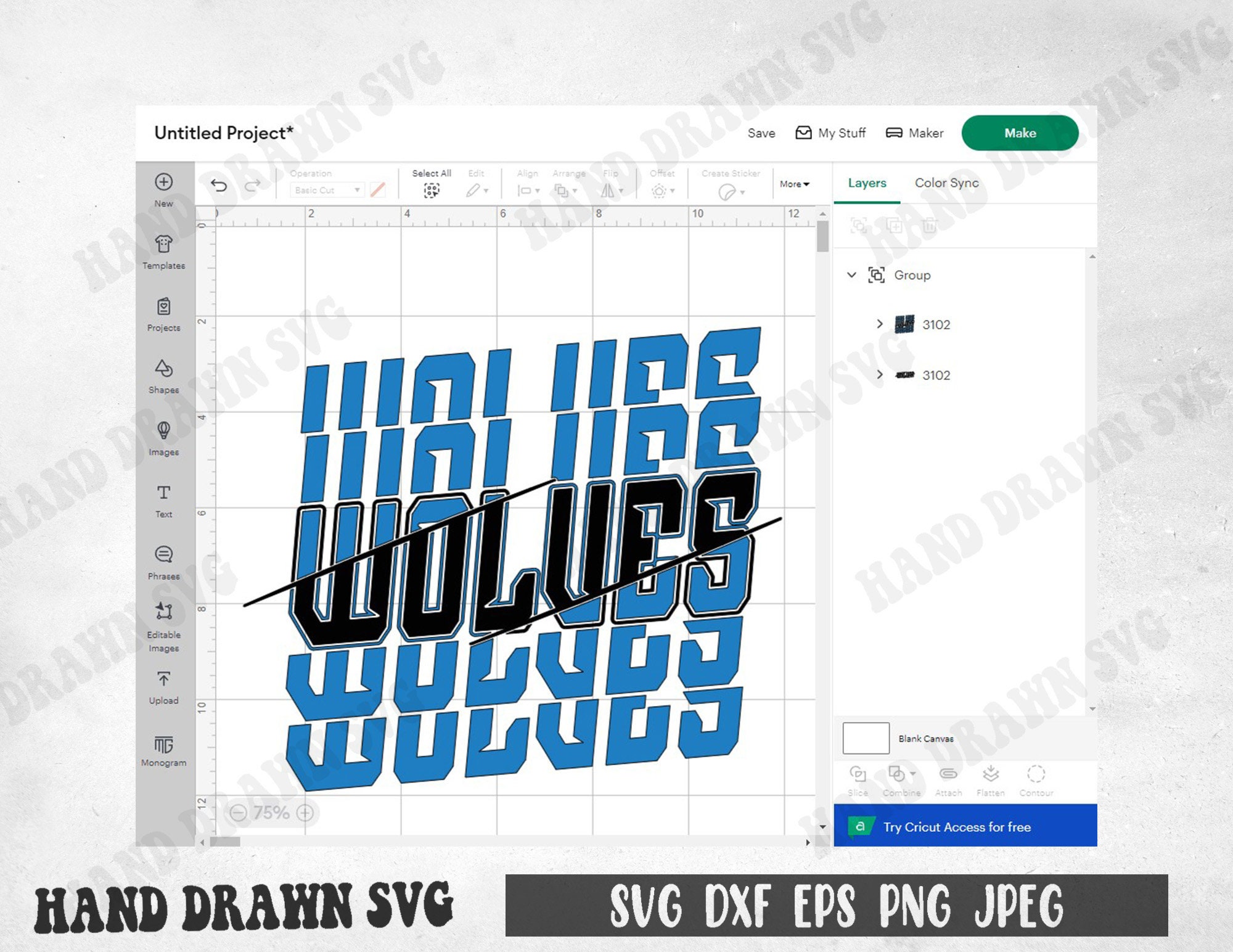 Stacked Wolve Svg Png, Wolve Png, Mascot Svg, Svg for Shirt, School ...